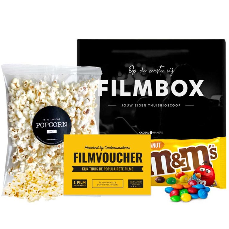 Pathé Thuis cadeaupakket met popcorn | Voor door de brievenbus!