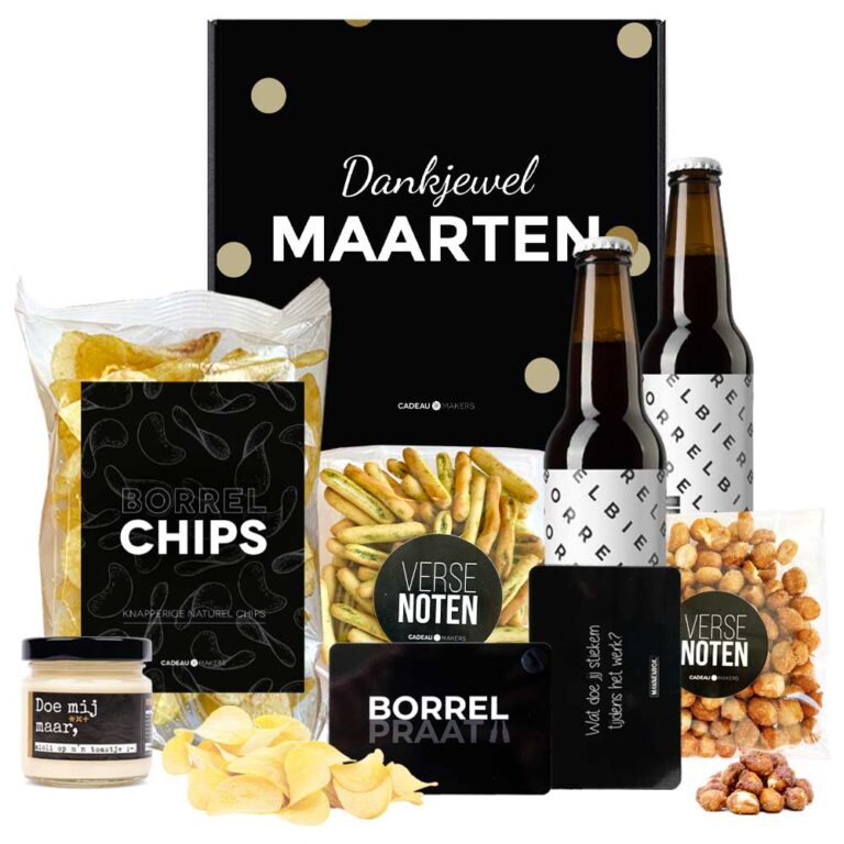 Gepersonaliseerd borrelpakket met eigen naam